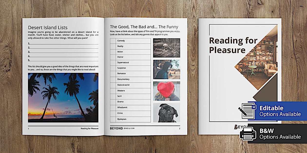 FREE! - Reading for Pleasure Activities | KS3 English | Beyond