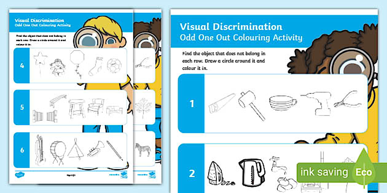 Visual Discrimination Odd One Out Colour in Activity