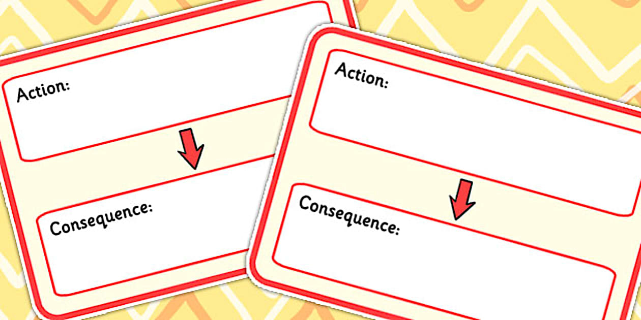 Action Consequence Visual Support Cards (teacher made)