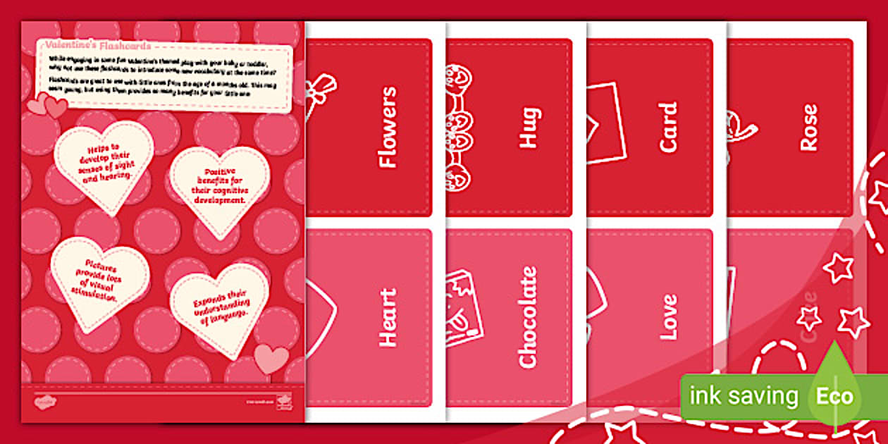 My First Valentine's Day Play Pack - Flashcards - Twinkl