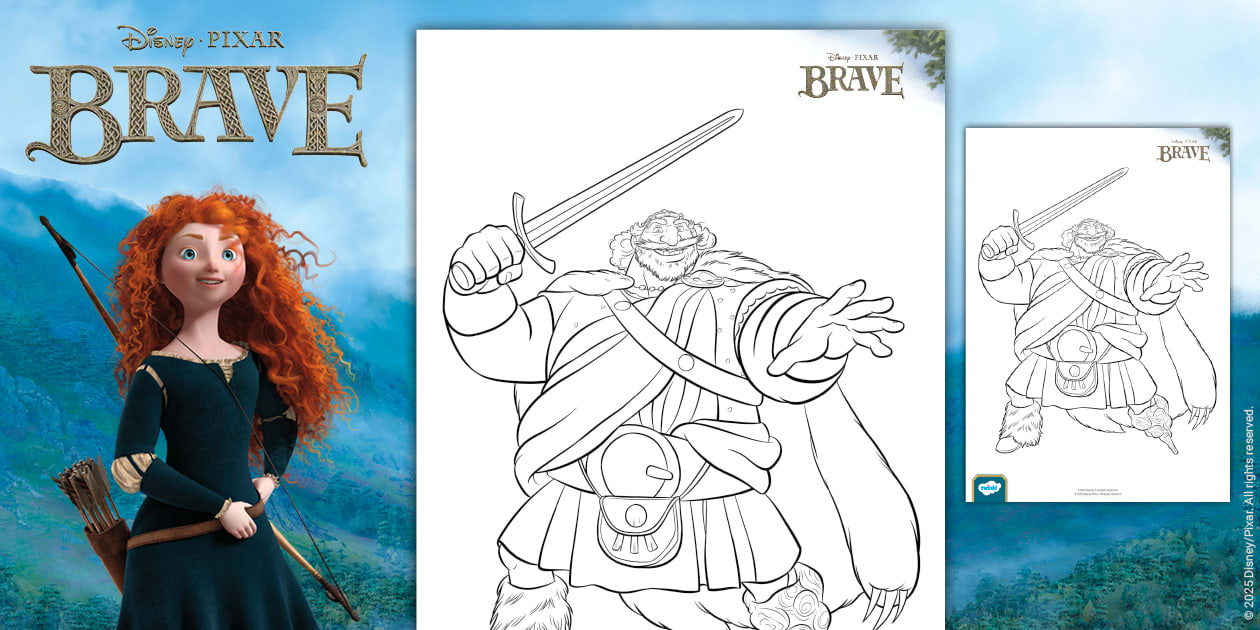 Brave: King Fergus Colouring Page