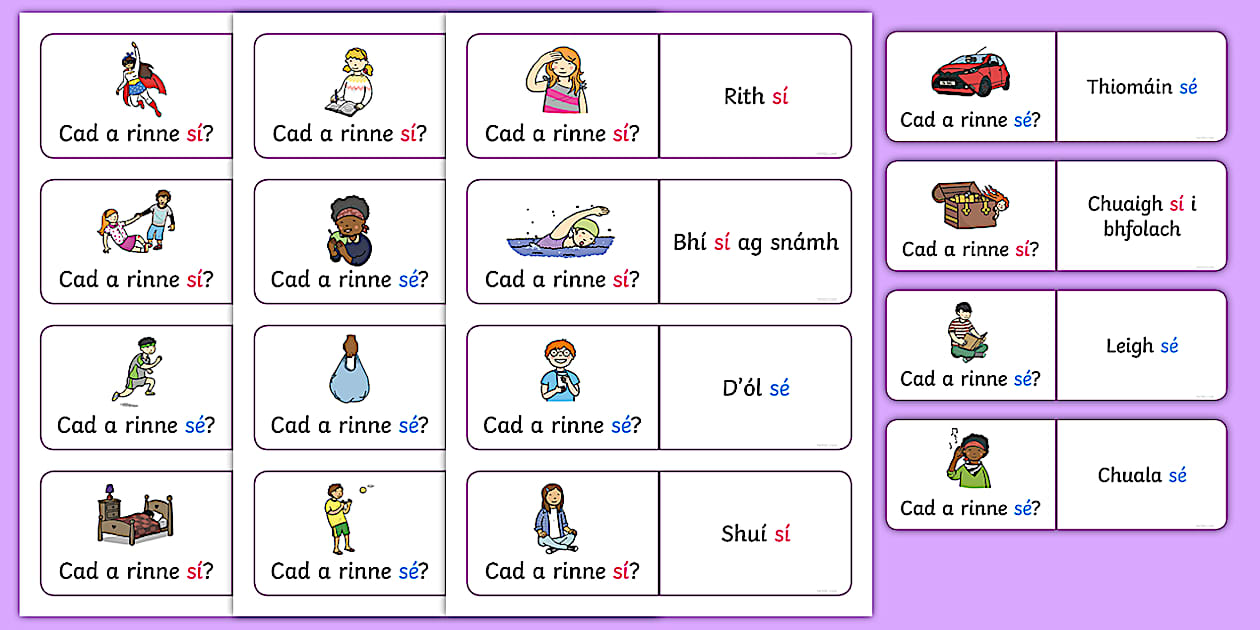What Did They Do? Past Tense Questions Gaeilge - ROI - Irish Language Week