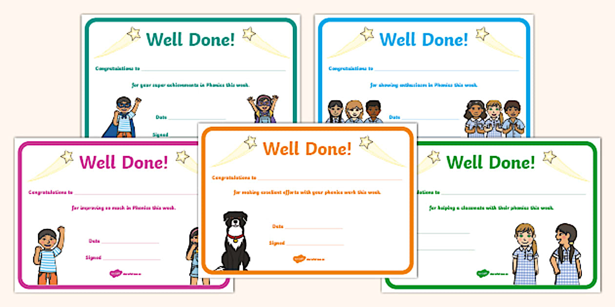 Twinkl Phonics Certificates (teacher made) - Twinkl