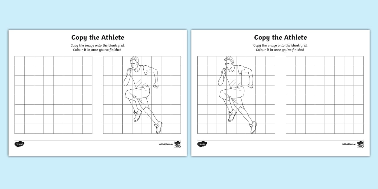 Copy the Athlete Worksheet - Twinkl Arts (Teacher-Made)
