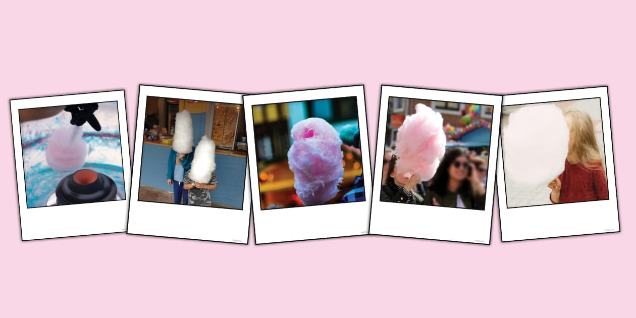 Candy Floss Instant Photo Style Display Images - Twinkl