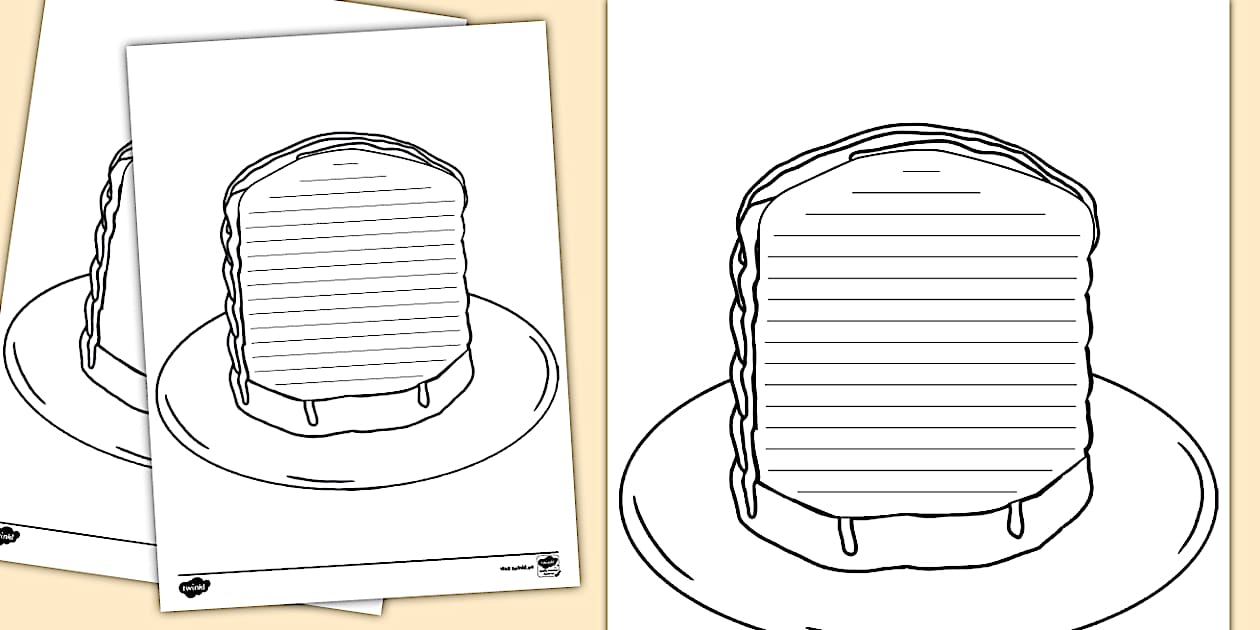 Pancake Stack Writing Template (Teacher-Made) - Twinkl