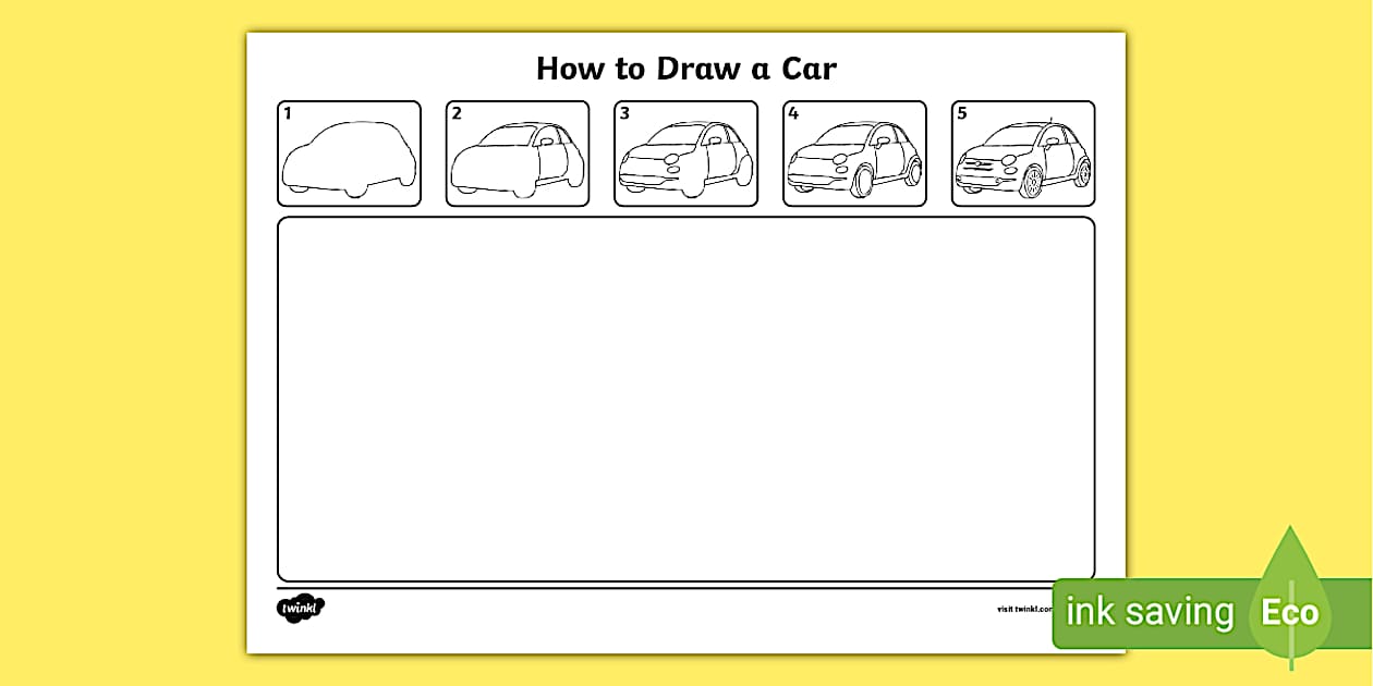How to Draw a Car Easy | Art and Drawing | Twinkl | KS1