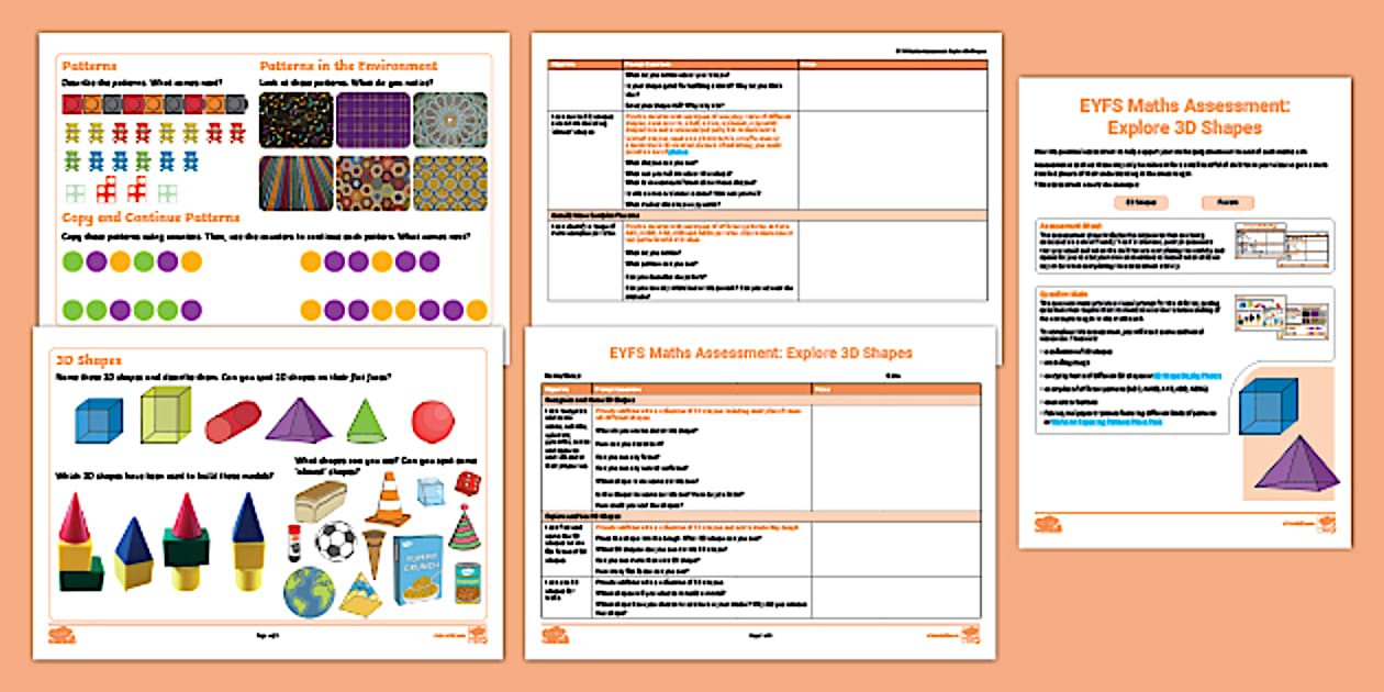 EYFS Maths Assessment: Explore 3D Shapes White Rose Maths EYFS Maths Assessment: Explore 3D Shapes White Rose Maths