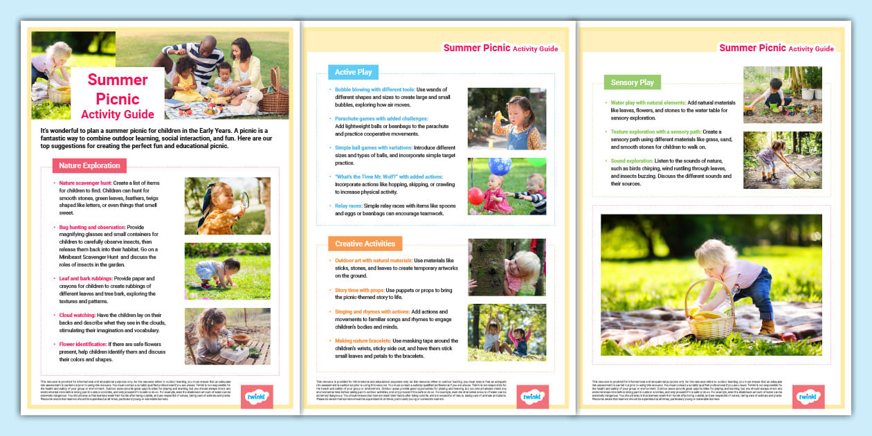 Summer Picnic Activity Guide (teacher made) - Twinkl