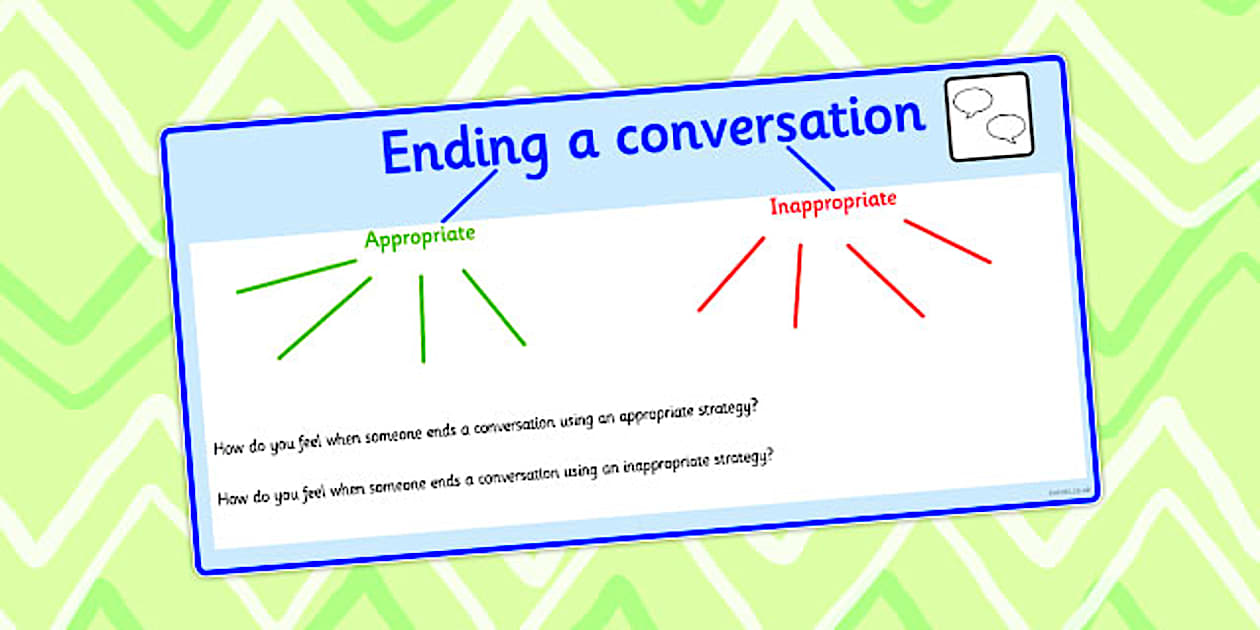 Ending A Conversation Mind Map (teacher made) - Twinkl