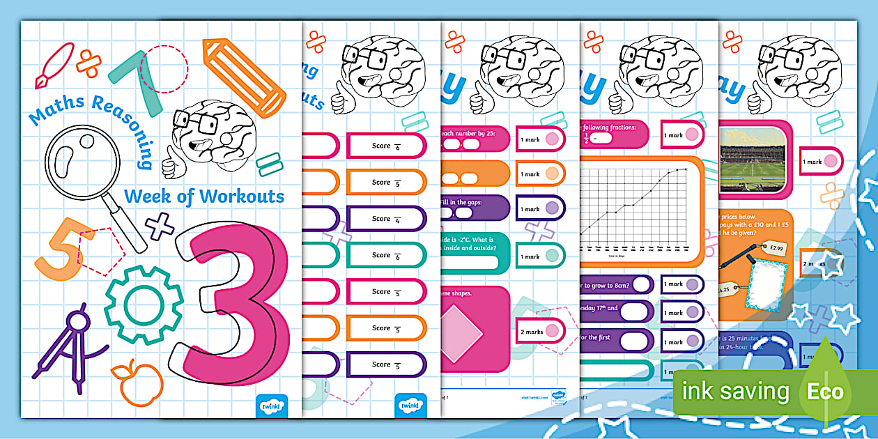 Year 6 SATs Maths Reasoning Week of Workouts (Ages 10 - 11)
