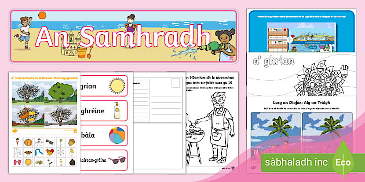 Pasgan An Samhradh do Thràth Ìrean - FtMG (teacher made)