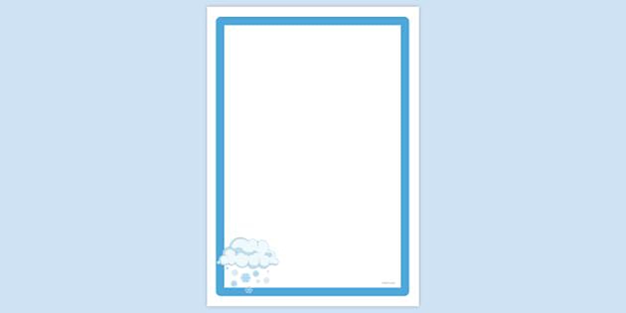 Snow Page Border | Page Borders | Twinkl (teacher made)