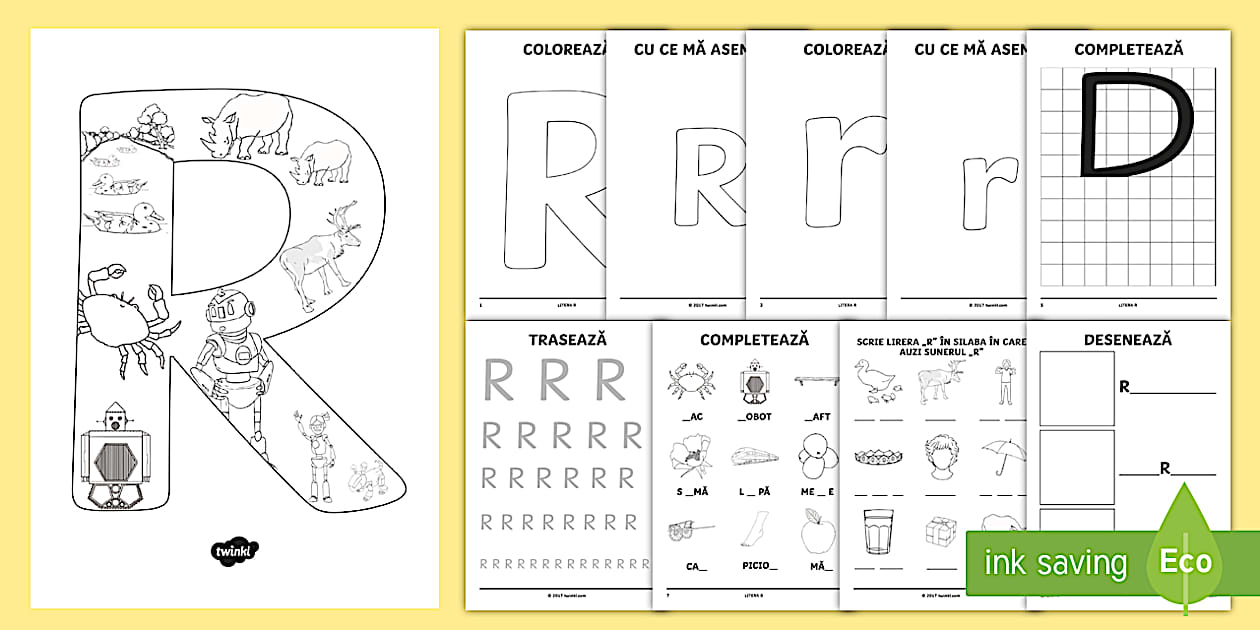 Consolidarea literei R - Broșură cu activități - Twinkl