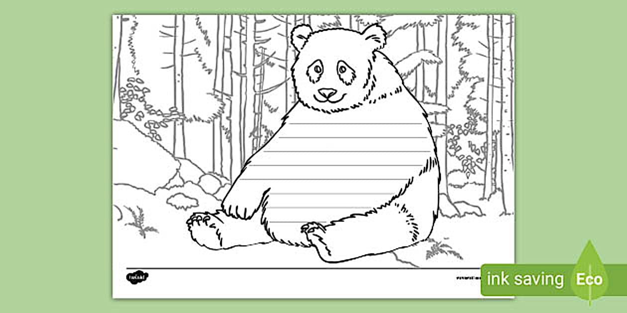 Panda Writing Template (teacher made) - Twinkl