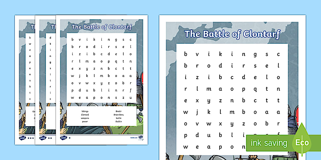 Higher Ability The Battle of Clontarf Differentiated Word Search