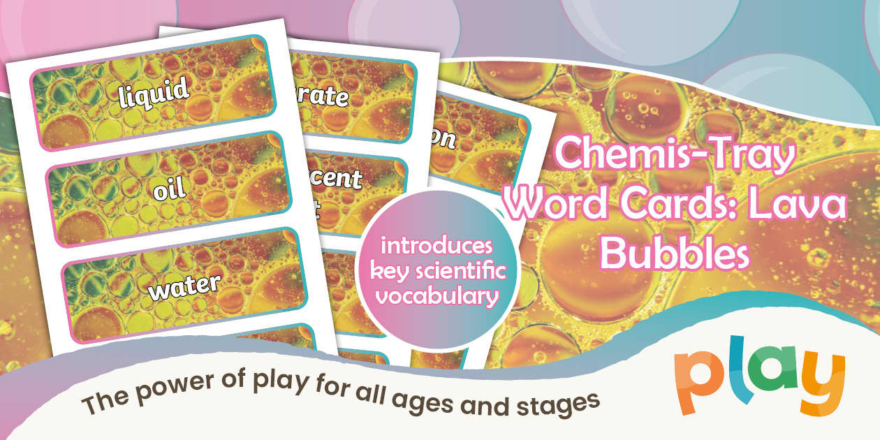 Chemis-Tray Word Cards: Lava Bubbles