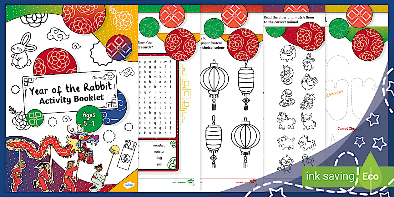 Year of the Rabbit Activity Booklet (Ages 5 - 7) - Twinkl