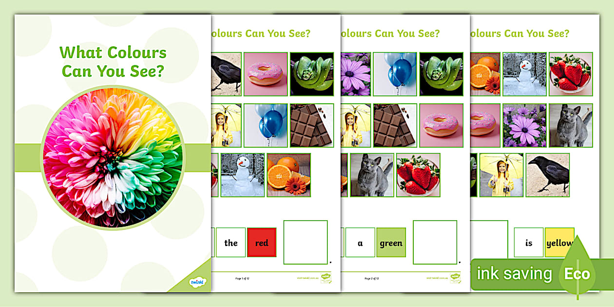 Interactive Sentence Book: Colours (teacher made) - Twinkl