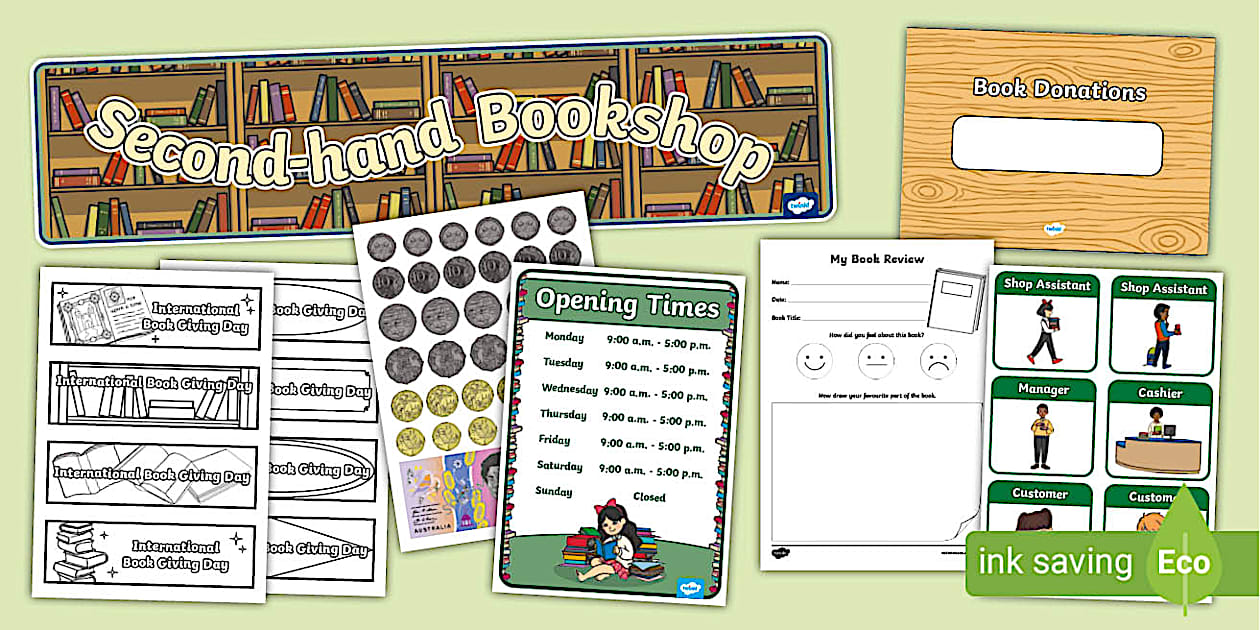 International Book Giving Day Second-hand Bookshop - Twinkl