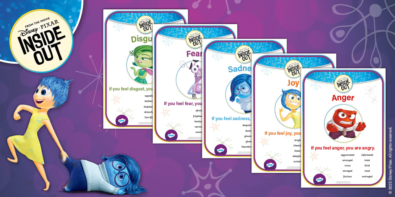 Inside Out: Emotions Posters (teacher made) - Twinkl