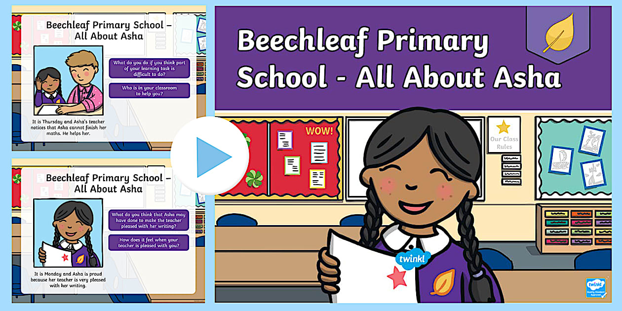 KS1 Beechleaf Story Strips - Asha - PowerPoint - Twinkl