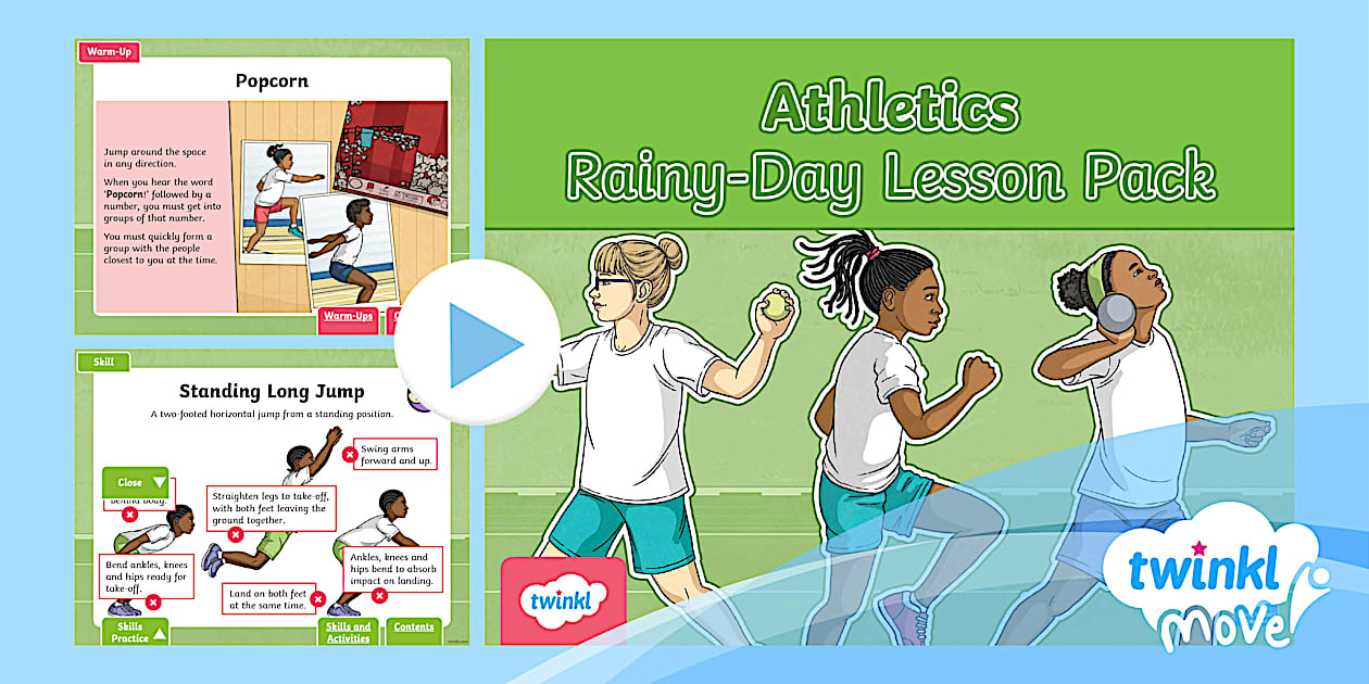 Twinkl Move PE - Year 3 Athletics Rainy Day Lesson Pack