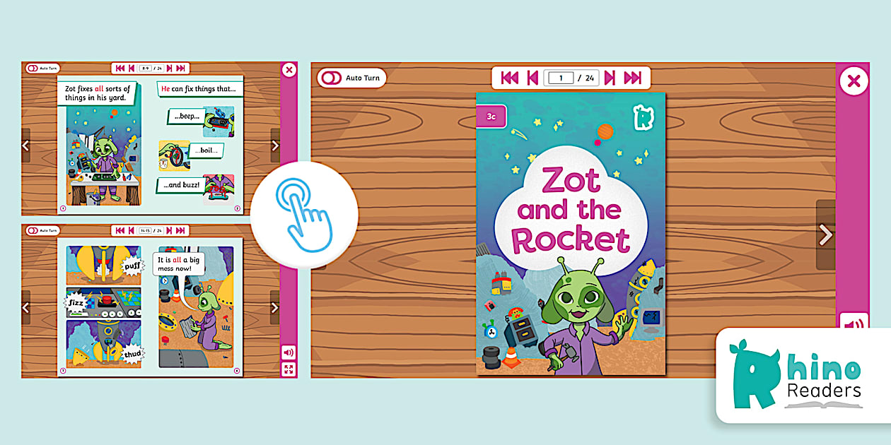 Level 3c Decodable Readers: Zot and the Rocket - Twinkl