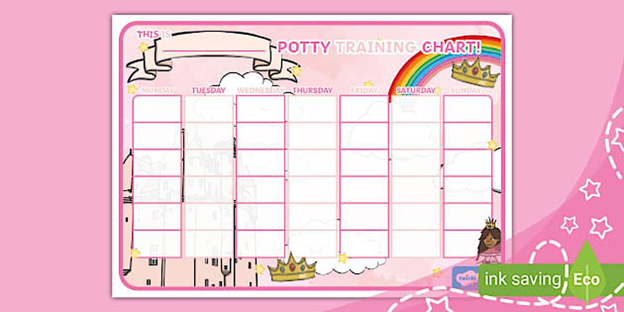 Princess-Themed Potty Training Chart (teacher made) - Twinkl