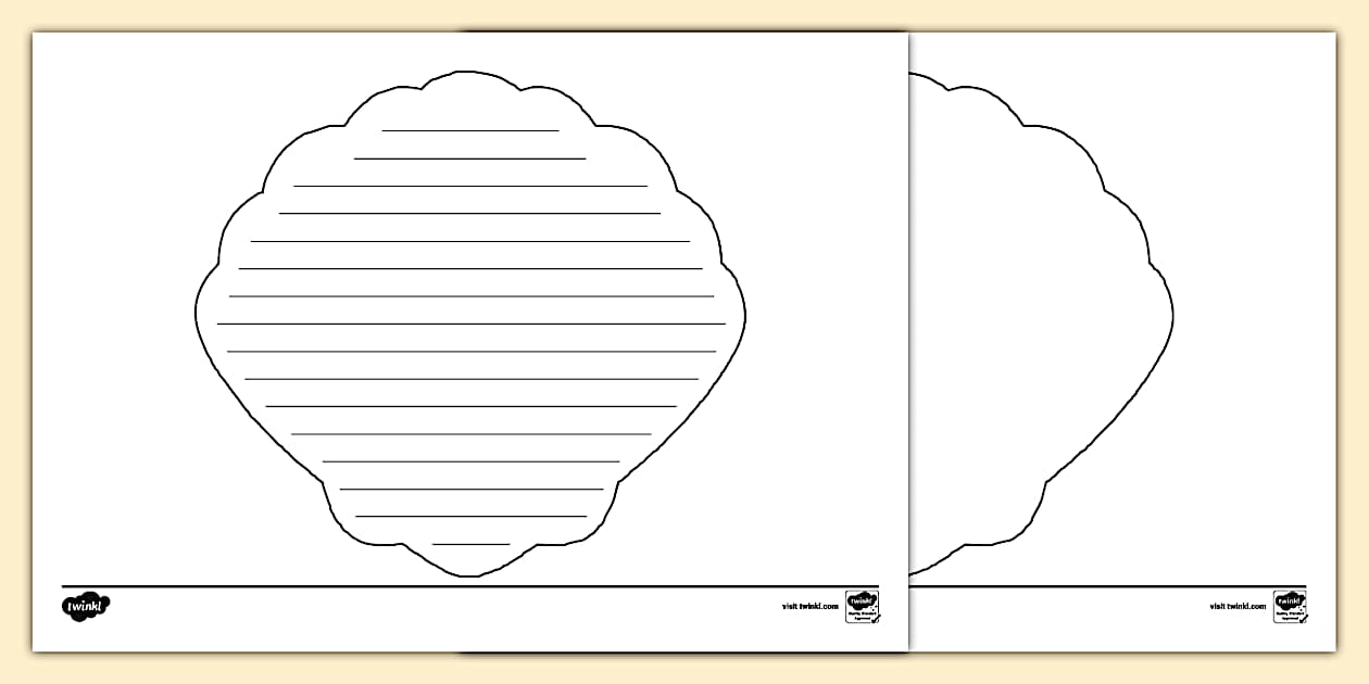 Sea Shell Writing Template (teacher made) - Twinkl