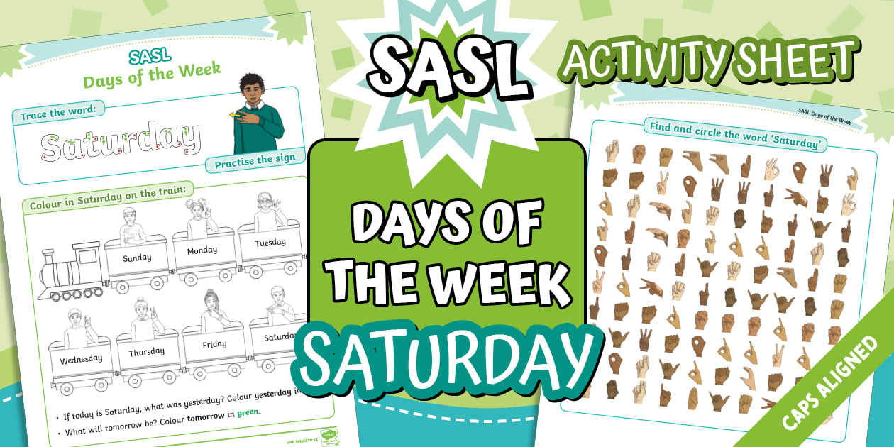 FP - SASL - Days of the Week - Tues - Activity Sheet (CAPS)