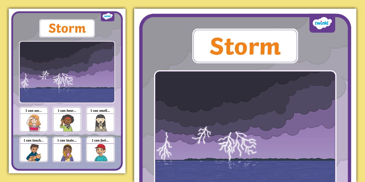 Storm Senses Display Poster - Twinkl English - Twinkl