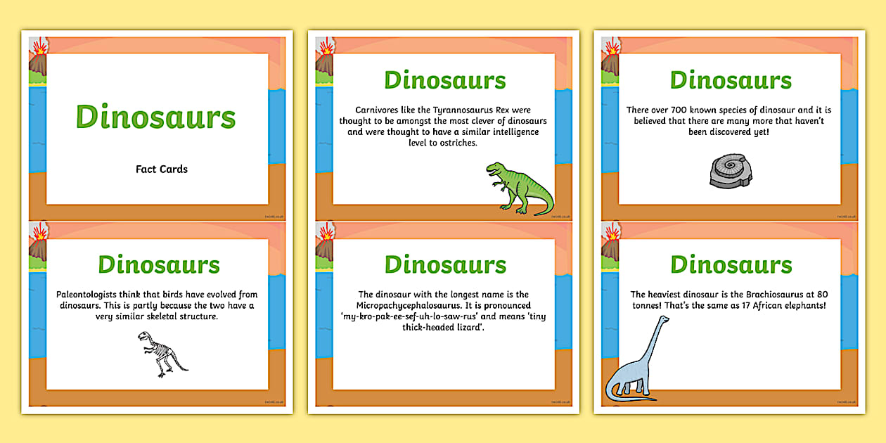 Dinosaur Information Cards | Primary Resources - Twinkl