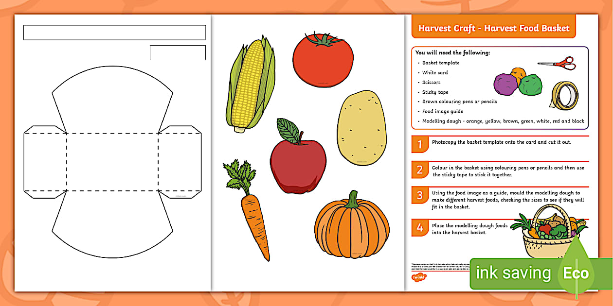 ELC Harvest Craft - Harvest Food Basket (teacher made)