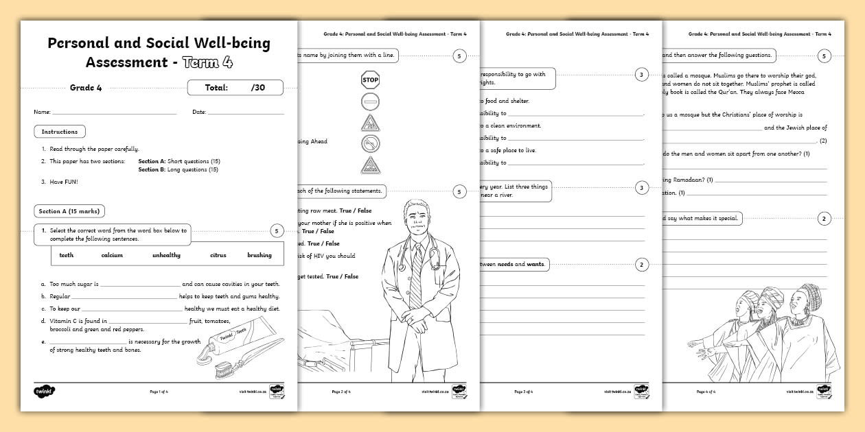 Life Skills Grade 4 Term 4 Exam Papers | Twinkl South Africa