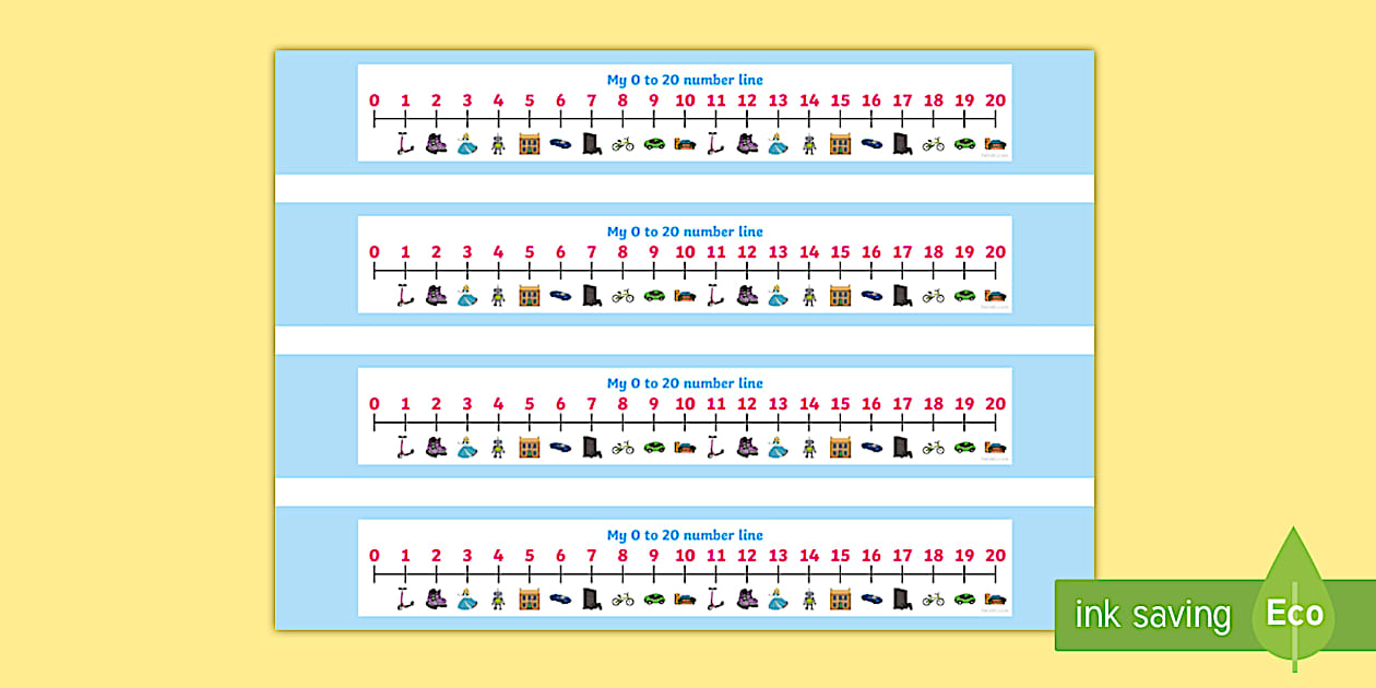 0-20 Number Line (Toys) (teacher made) - Twinkl