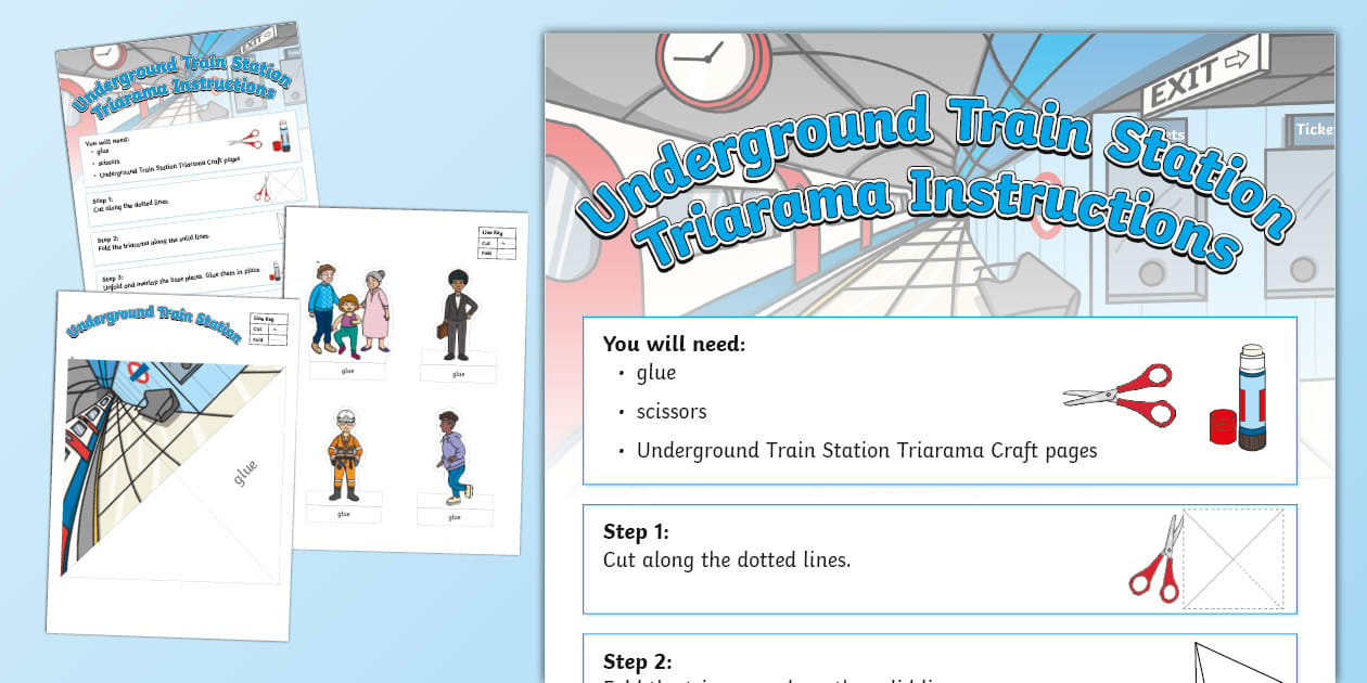 Underground Train Station Triarama Craft (teacher made)