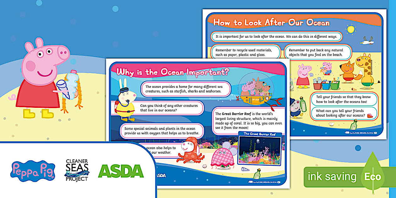 FREE! - Peppa Pig: Ocean Fact Files - Twinkl