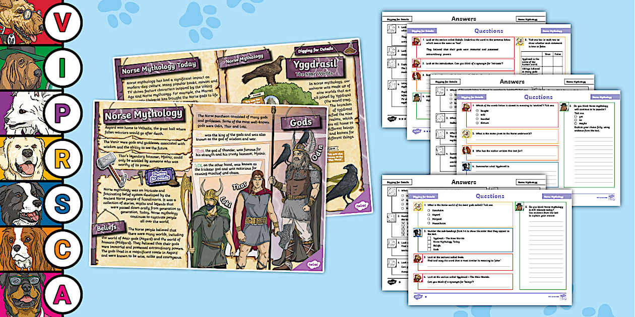 UKS2 Digging for Details: Norse Mythology Infographic