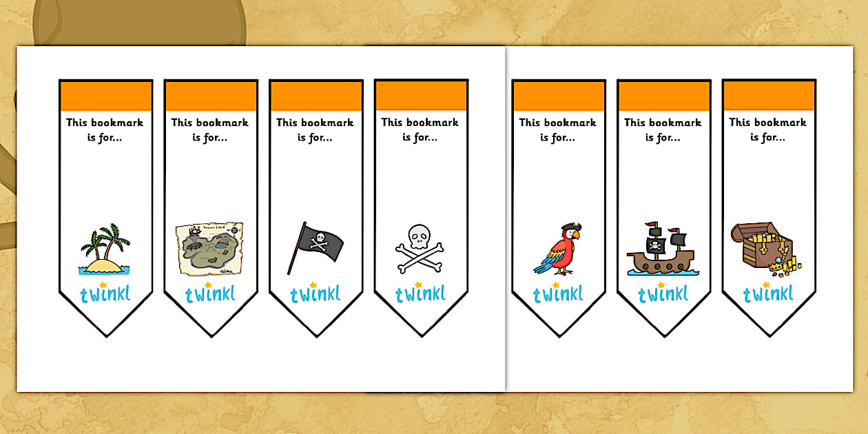 👉 Editable Pirates Bookmarks (Teacher-Made) - Twinkl