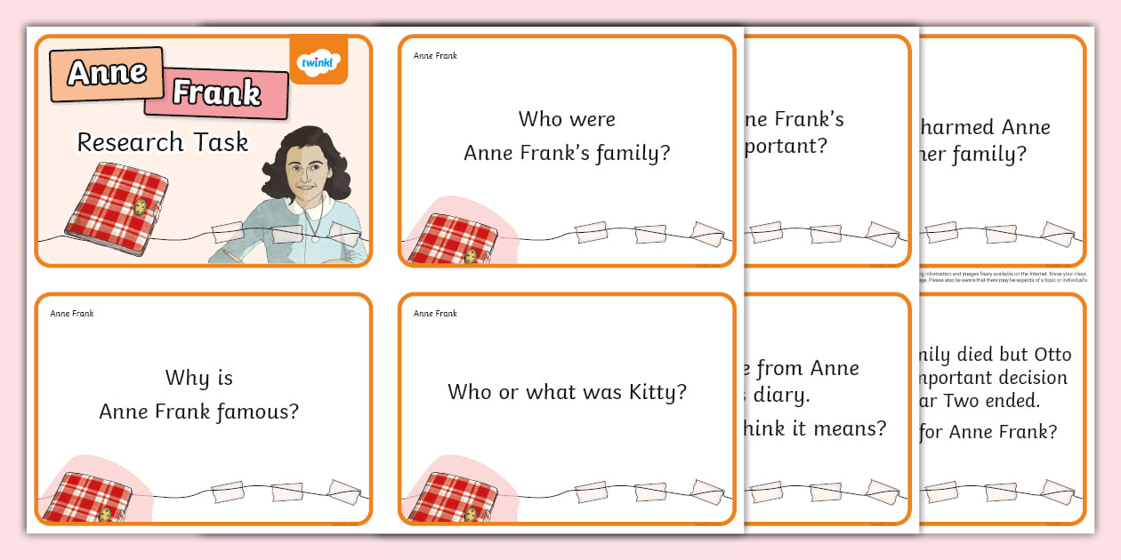 Anne Frank Research Task - Twinkl History (Teacher-Made)
