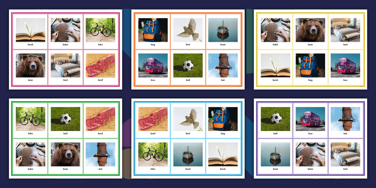 Reinforcing Sounds: 'b' Initial Letter Bingo Activity