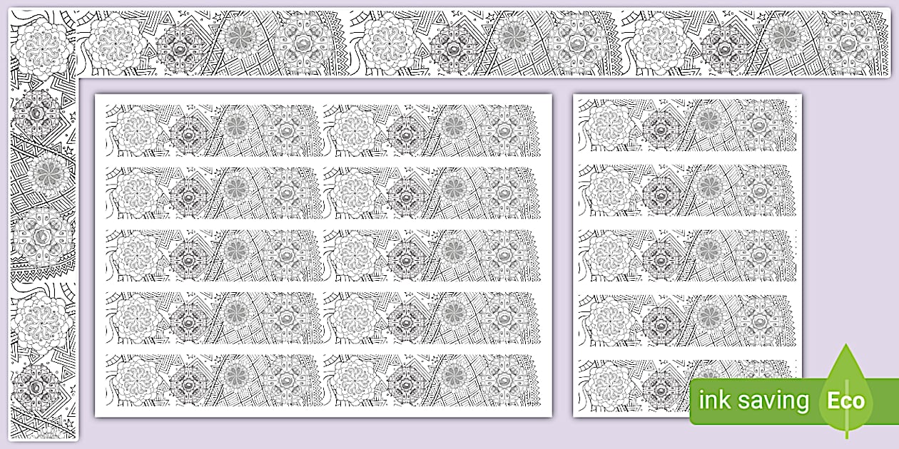 Mindfulness Colouring Display Borders (teacher made)
