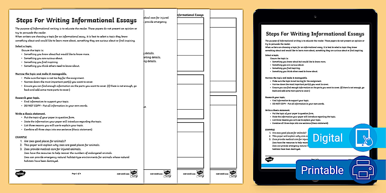 Informational Essay Introduction | Resource | Twinkl USA