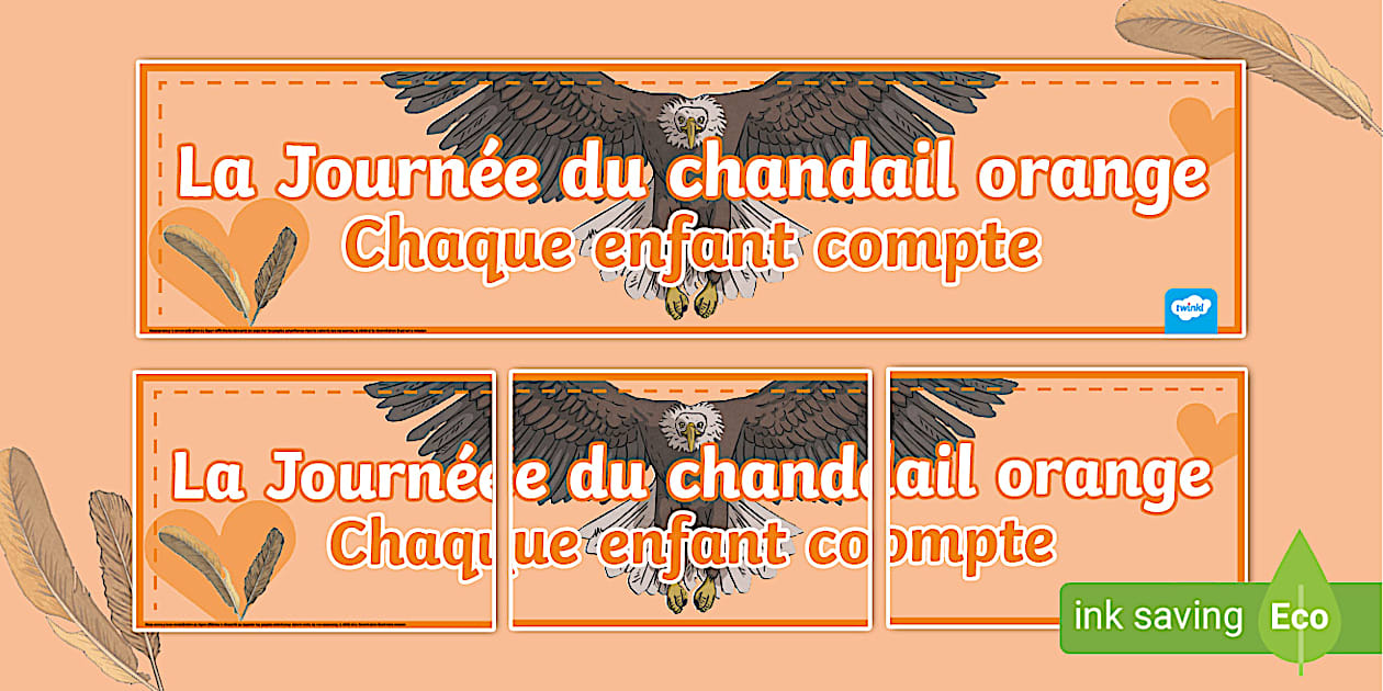 FREE Orange Shirt Day Display Banner French (teacher made)