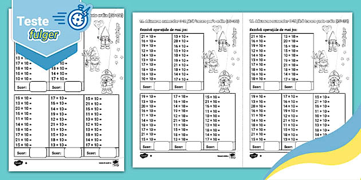 Adunarea numerelor 0-31 fără trecere peste ordin Test fulger