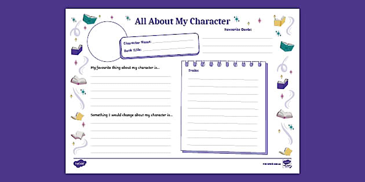 Book Week - All About My Character (teacher made) - Twinkl