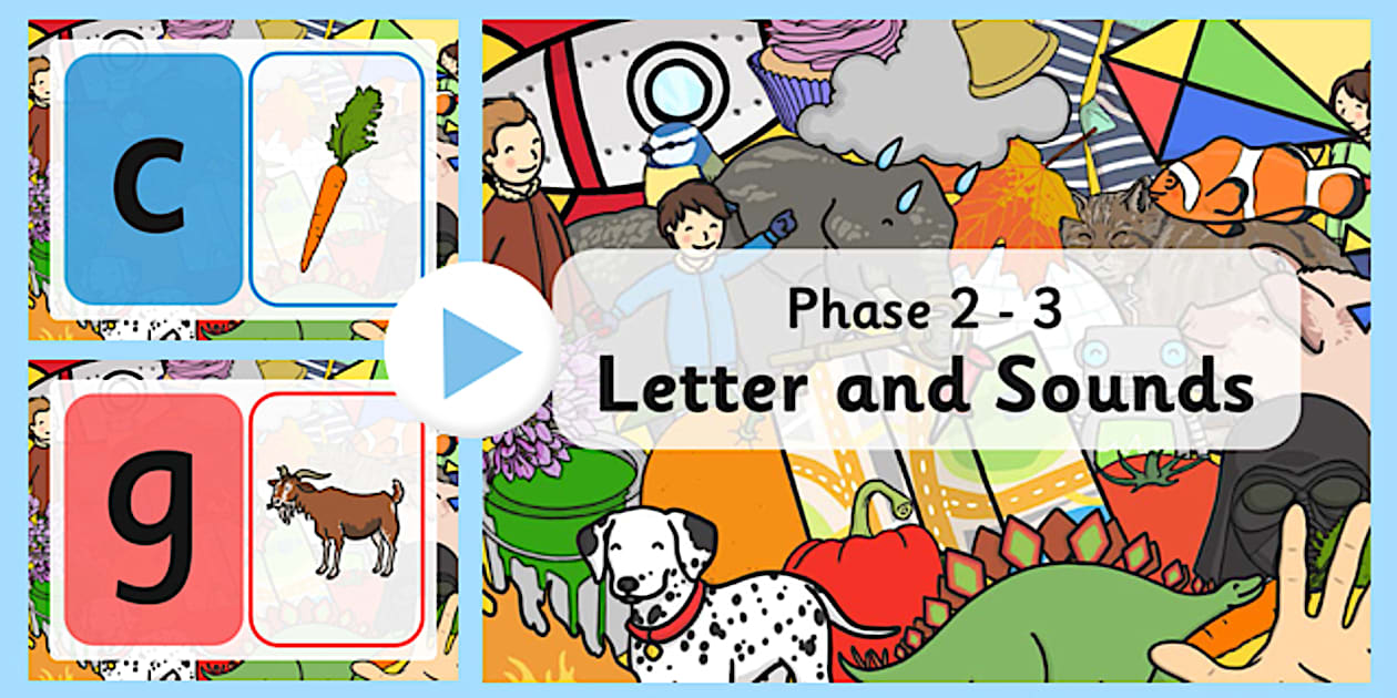 Letters and Sounds Phases 2-3 PowerPoint with Pictures