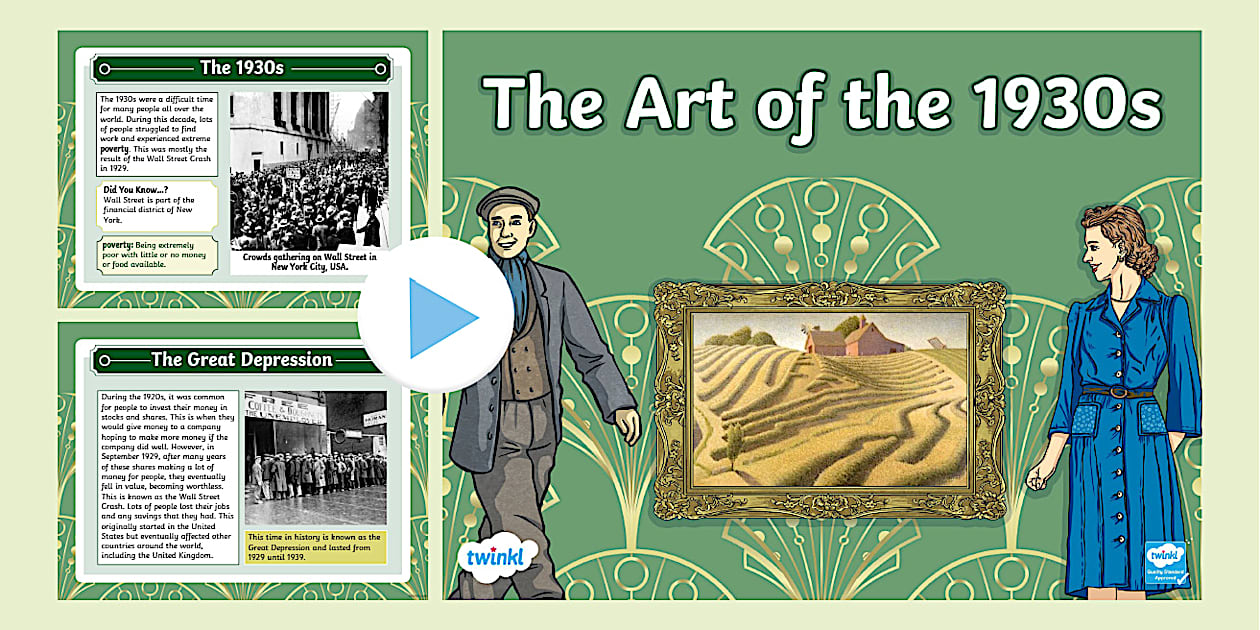 KS2 The Art of the 1930s PowerPoint (teacher made) - Twinkl
