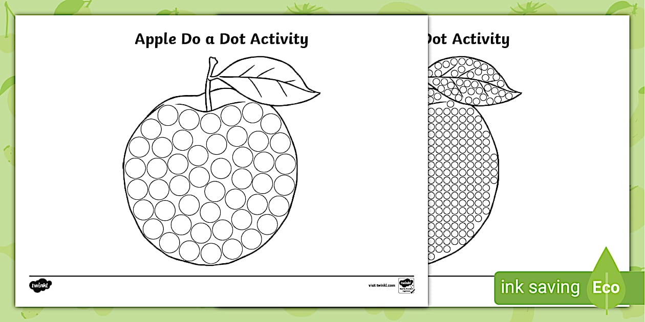 Free Apple Do a Dot Activity for Kids: Download here!